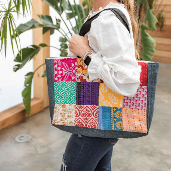 Jeans Patchwork Tote – Better Way Designs